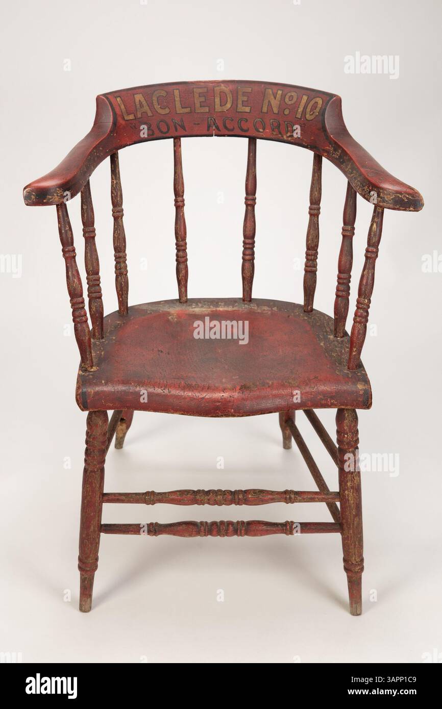 This Fireman's Windsor chair, made for the Laclede Fire Co. No. 10 in ...