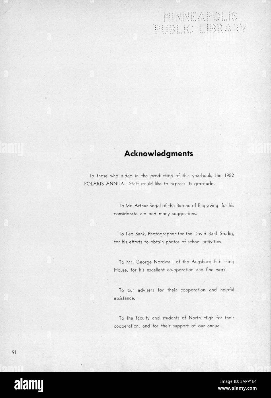 This North High yearbook from 1952 features students, teachers ...
