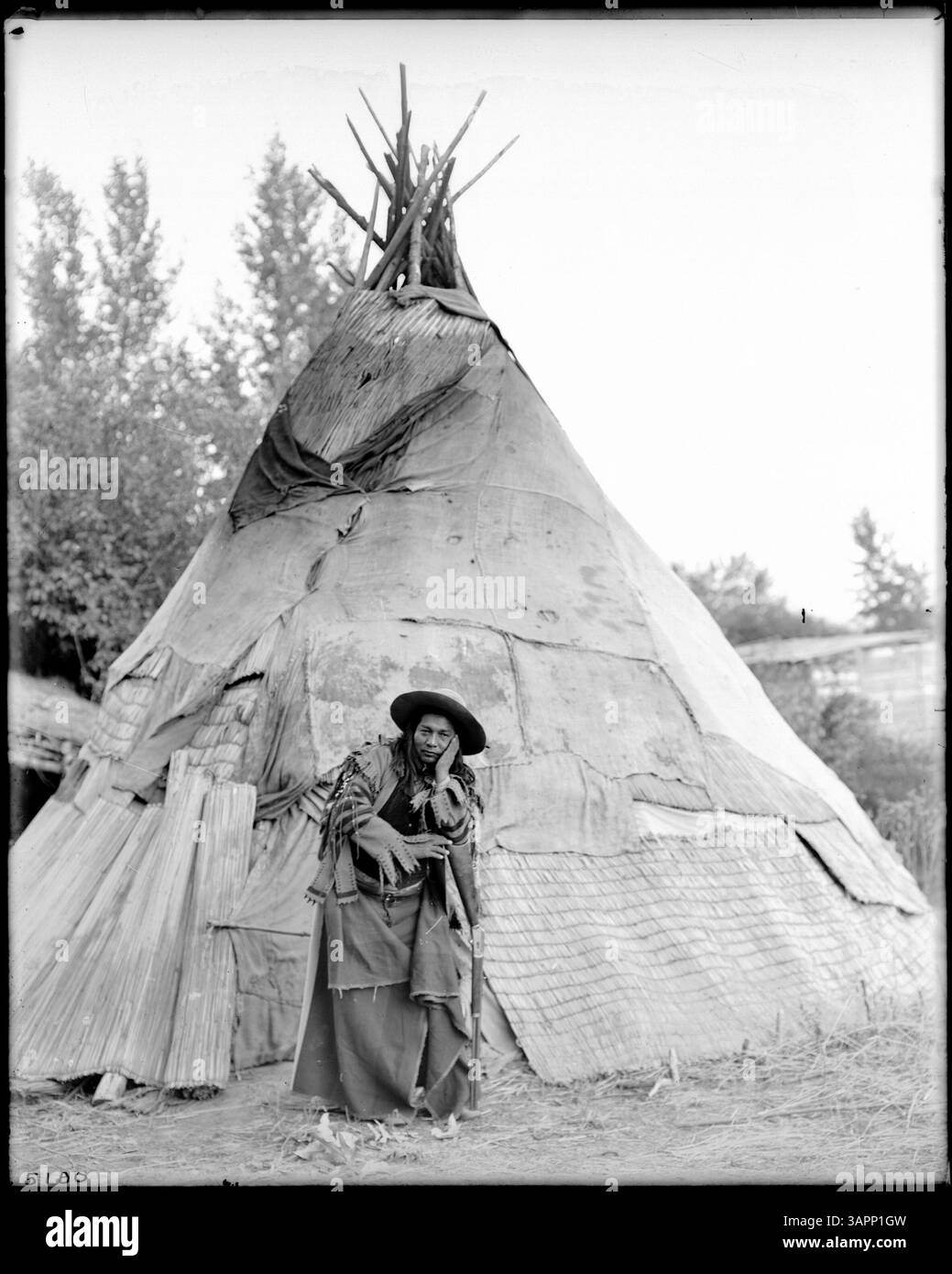 This photograph by Lee Moorhouse shows Arizona Bill with a group of ...