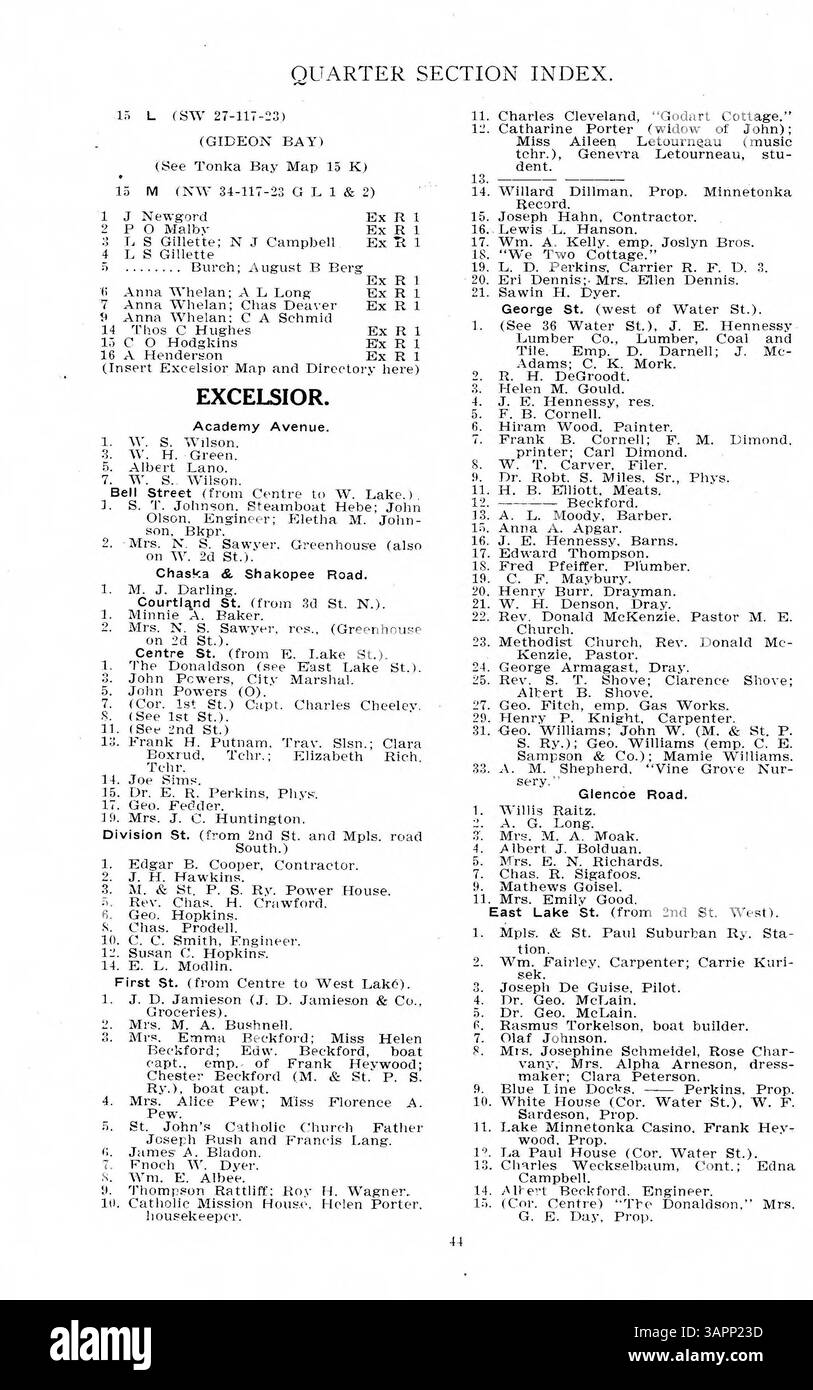 This 20th-century map of the Lake Minnetonka region includes detailed ...