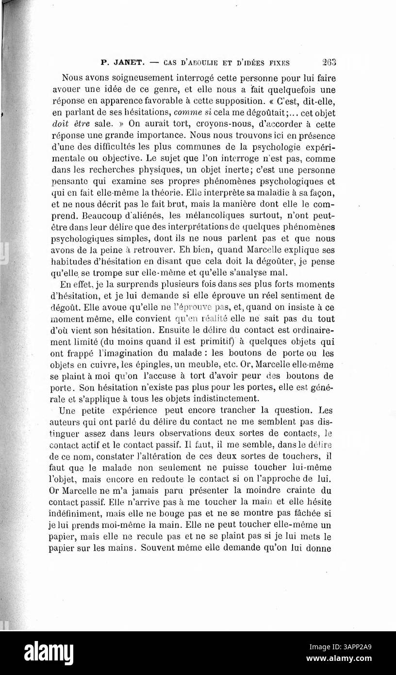 'Etude sur un cas d'aboulie et d'idées fixes' is a text by P. Janet ...
