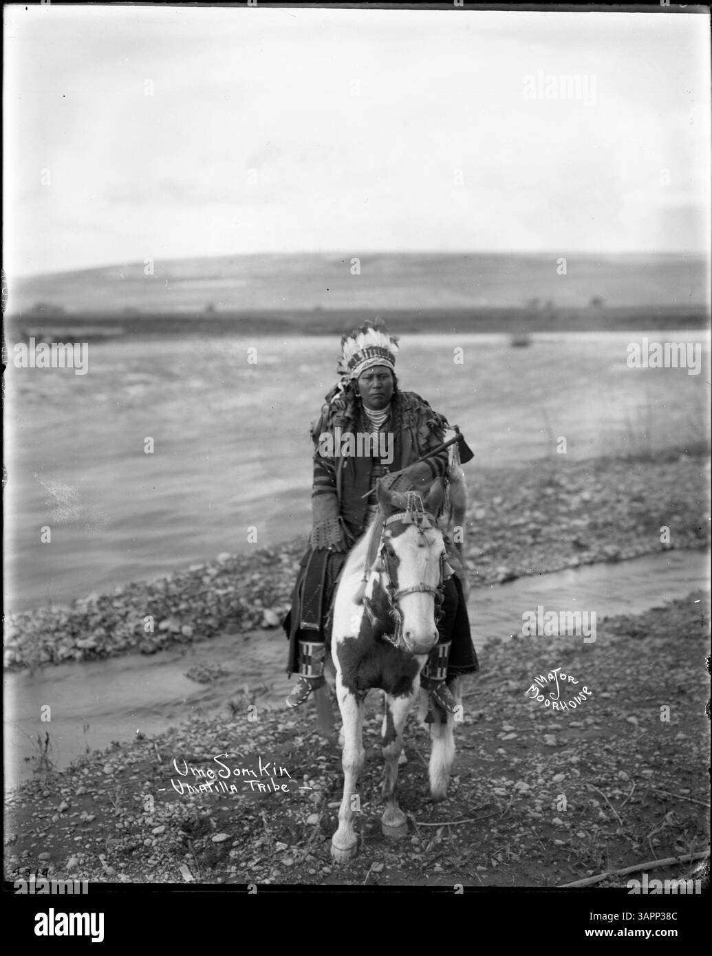 This photograph shows Uma-som-kin, a Walla Walla Native American ...