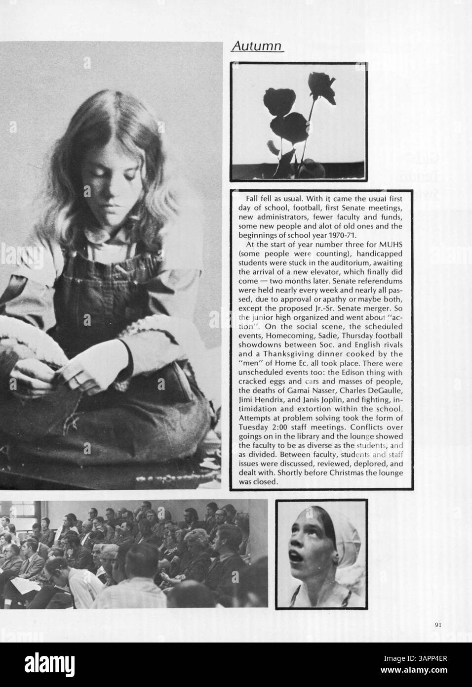 The 1971 'Collage' yearbook from Marshall University records student ...