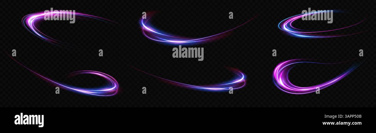 Abstract Light Trails on a Dark Background for Engaging Dynamic Visual ...