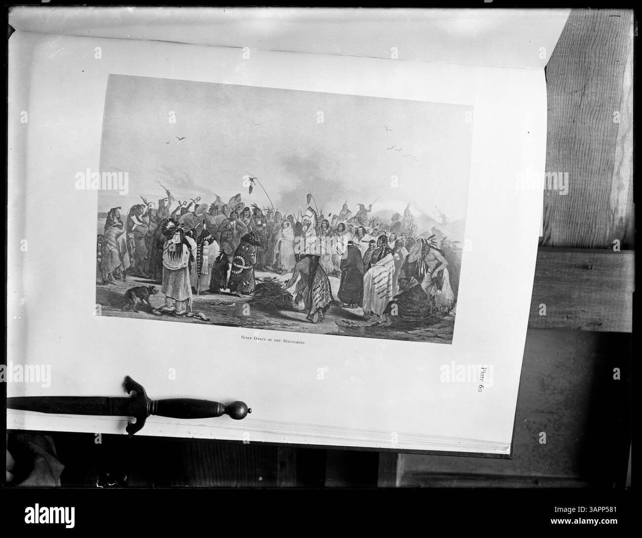 This copy negative by Lee Moorhouse captures a scalp dance performed by ...