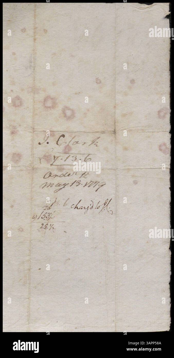 This order from May 13, 1779, signed by John Clark and directed to ...
