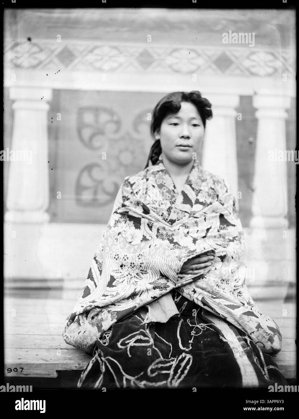 This photograph shows actors in a theater performance at the Pendleton ...