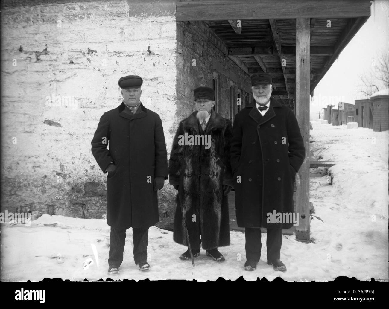 A historical photograph showing John Tapper, a ferryman at Fort ...