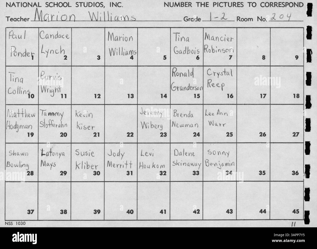 Class photos from Willard Elementary's 1981-1982 school year, with ...