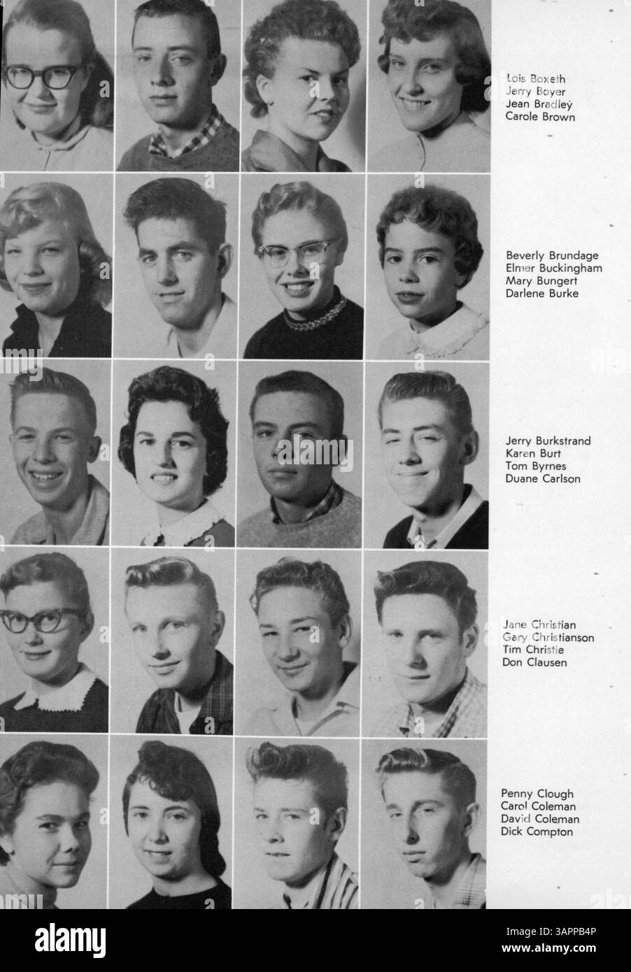 The 1958 'Bear' yearbook from Bloomington High School documents the ...