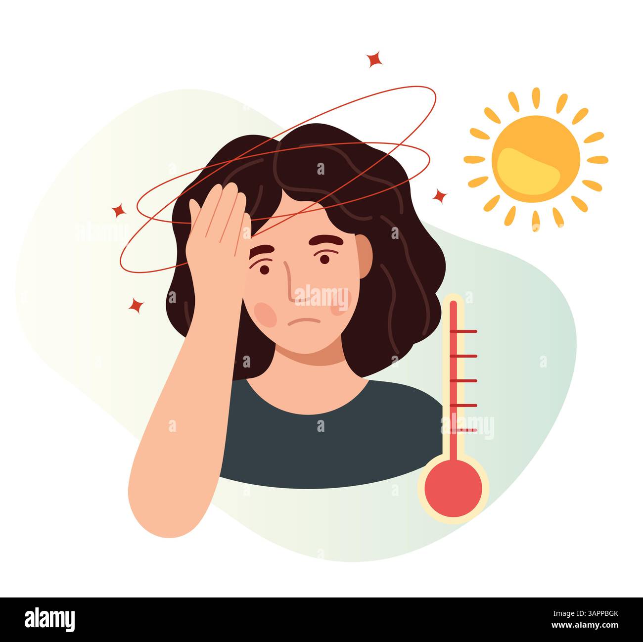 Heat exhaustion and heatstroke - Stock Illustration as EPS 10 File ...