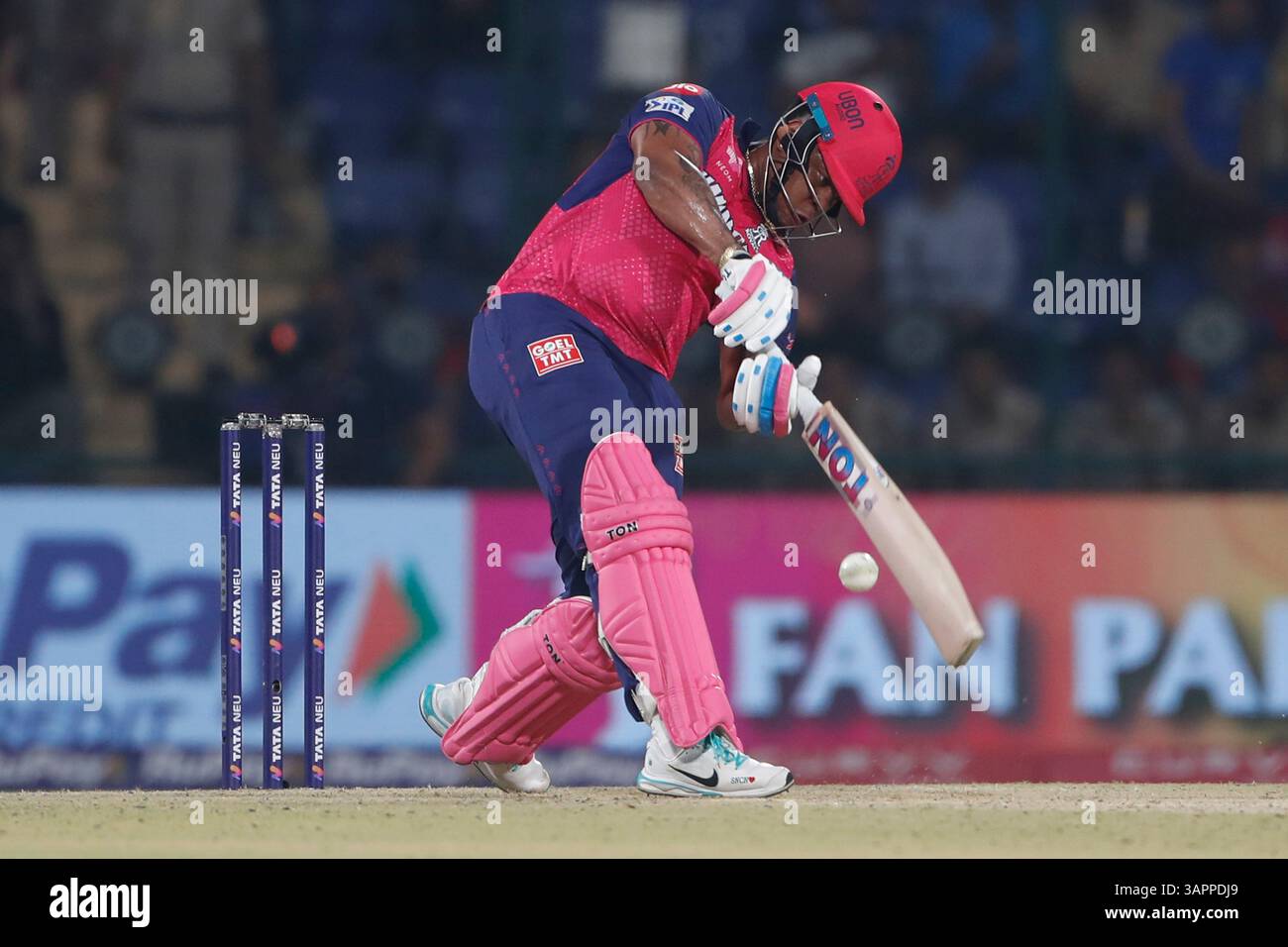 DELHI, INDIA - APRIL 16: Shimron Hetmyer of Rajasthan Royals play a ...