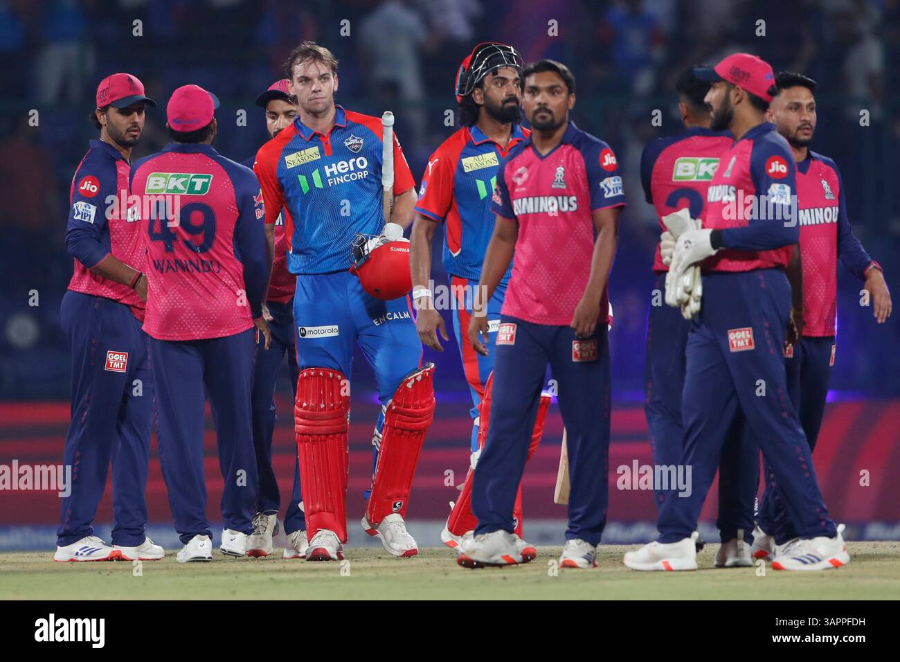 DELHI, INDIA - APRIL 16: Tristan Stubbs of Delhi Capitals and KL Rahul of Delhi Capitals ...