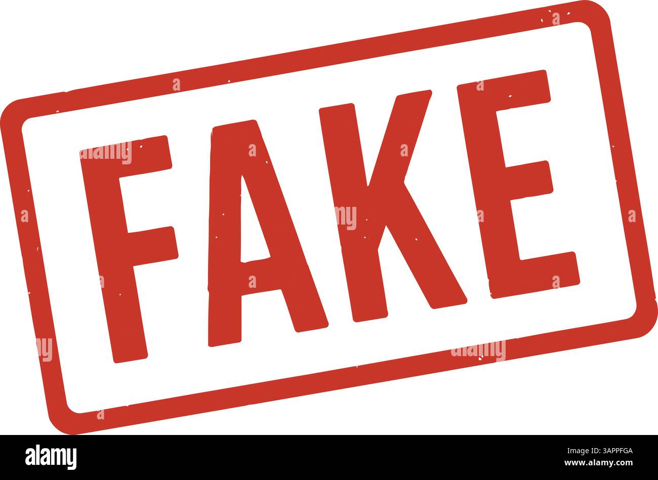 Fake Vector Icon Deception Symbol, Fraud Concept, Red Warning Sign ...