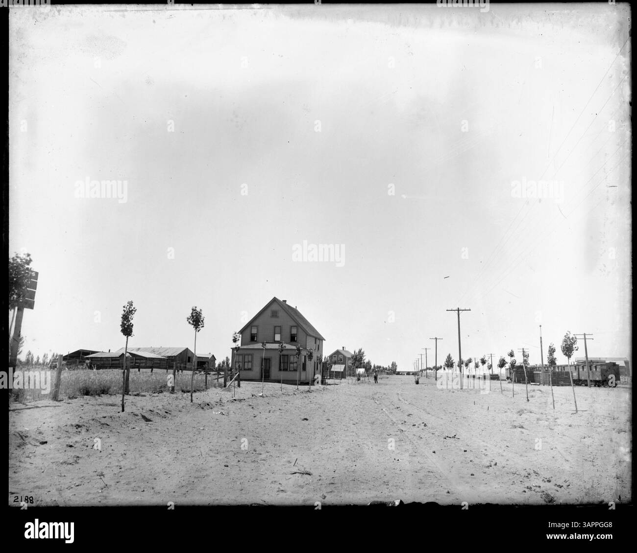 This photograph depicts Irrigon, Oregon, with the Irrigon nursery on ...