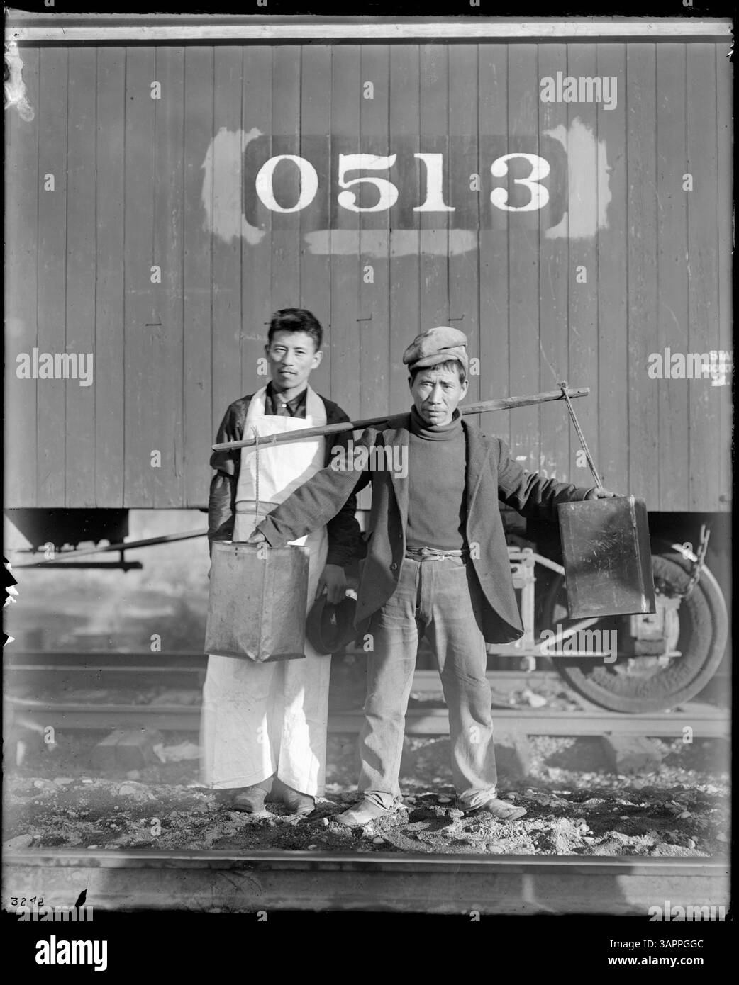 This image captures a water carrier for a railroad section gang ...