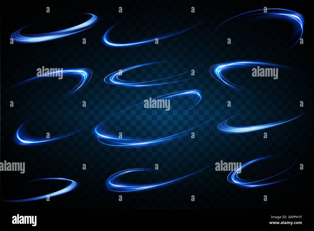 Dynamic and Beautiful Blue Abstract Swirls on a Dark Background That ...