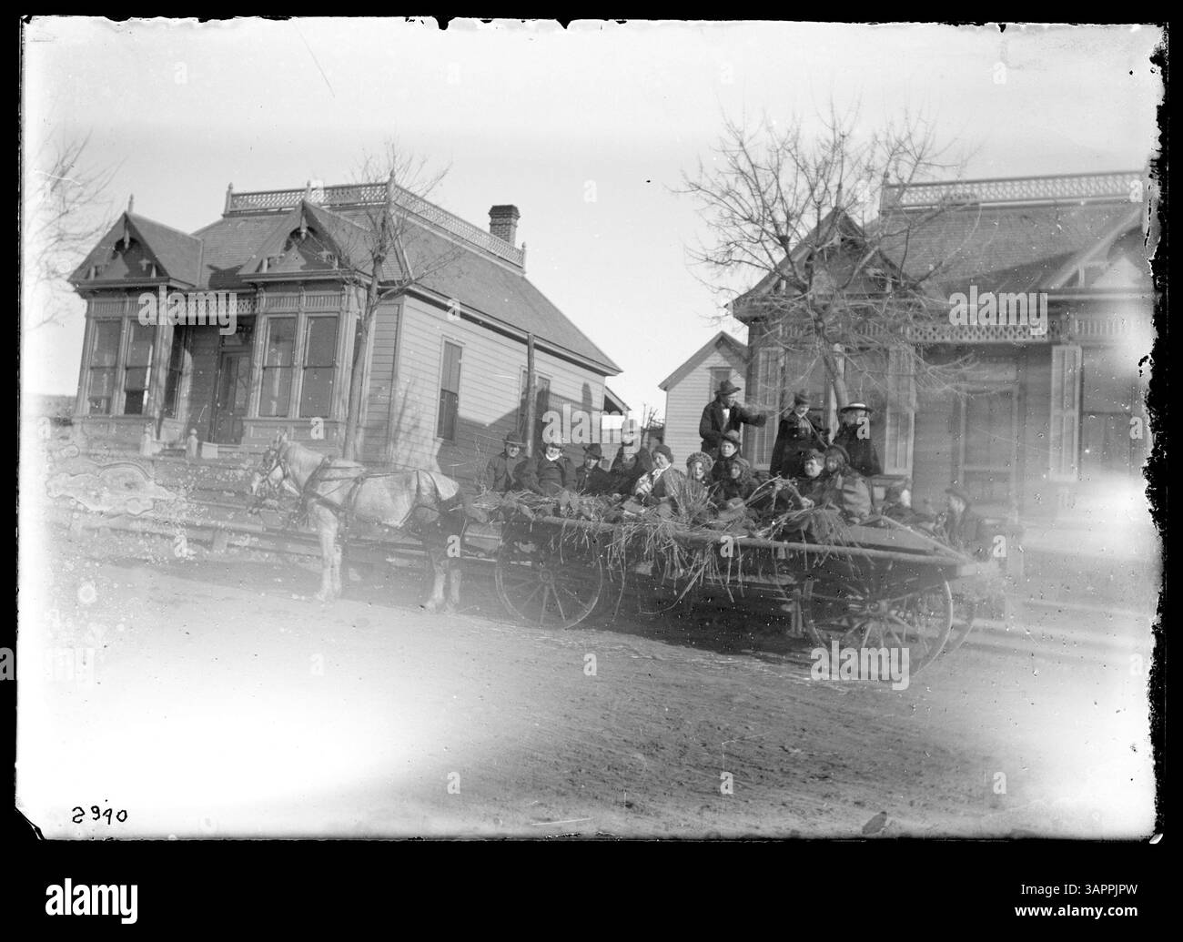 Hayride wagon Black and White Stock Photos & Images - Alamy