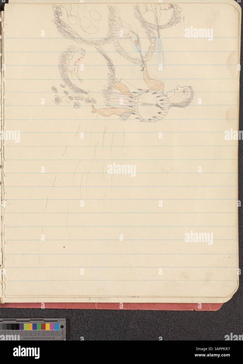 A sketchbook from an unknown artist features illustrations of Nez Perce ...