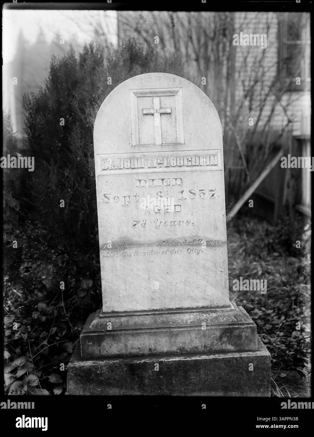 This photograph features headstones marking the graves of John and ...