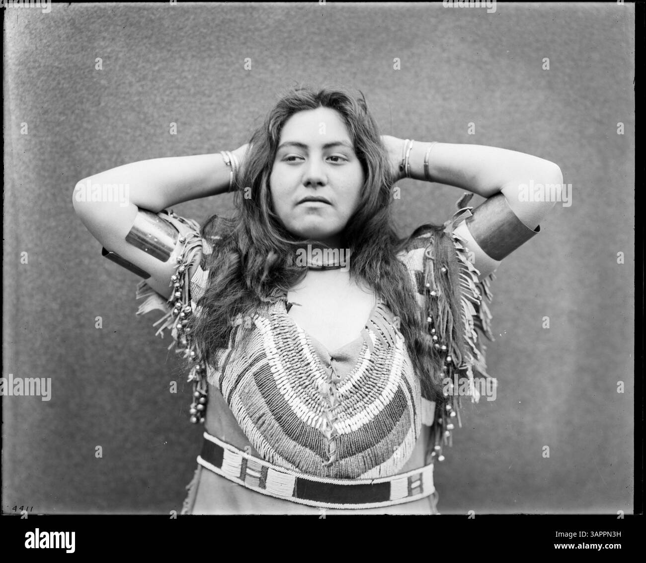 Photograph by Lee Moorhouse of Lou French, a Walla Walla Indian, in ...