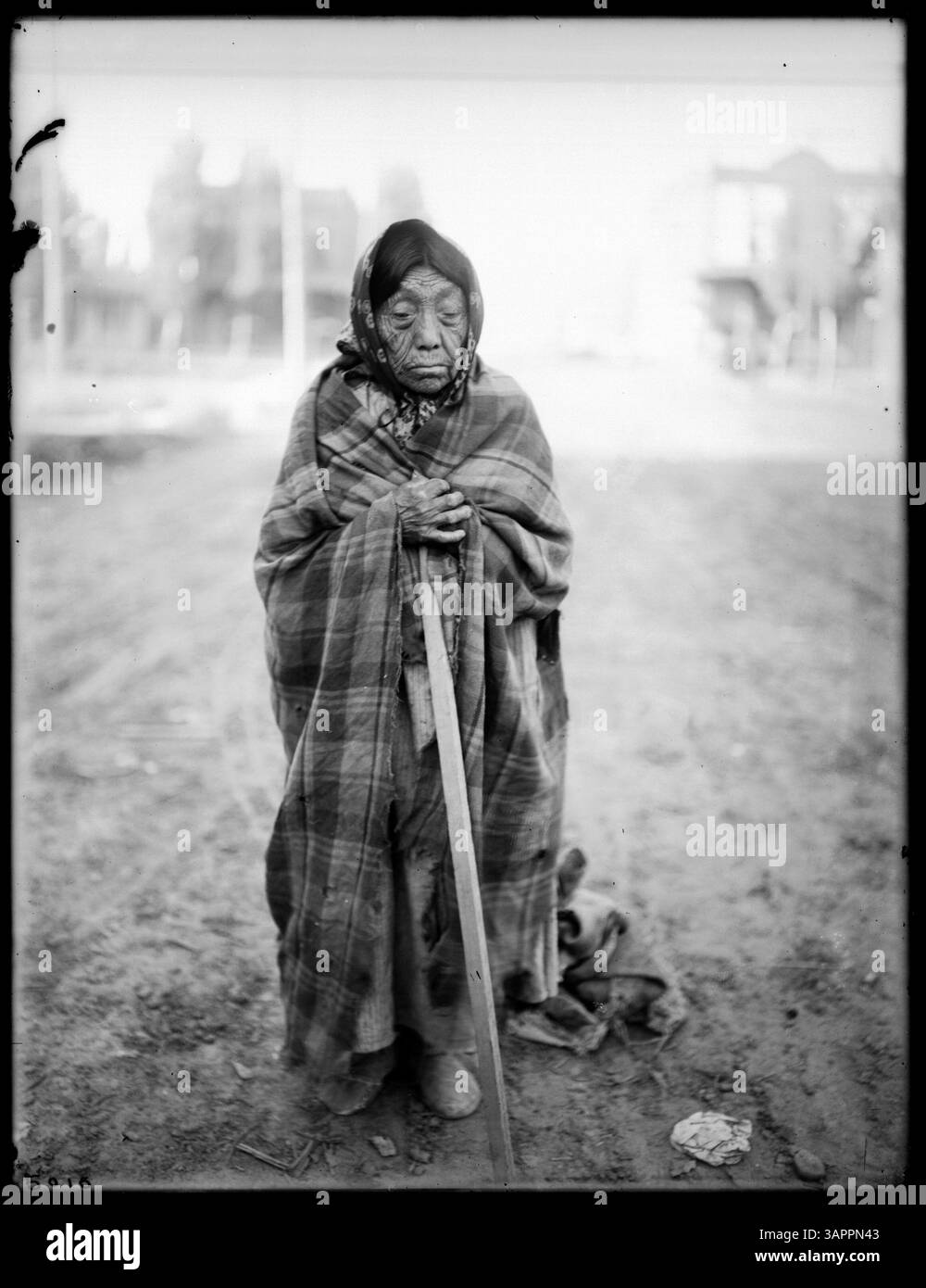Photograph by Lee Moorhouse depicting Ip-na-sol-i-tok, a Cayuse tribal ...