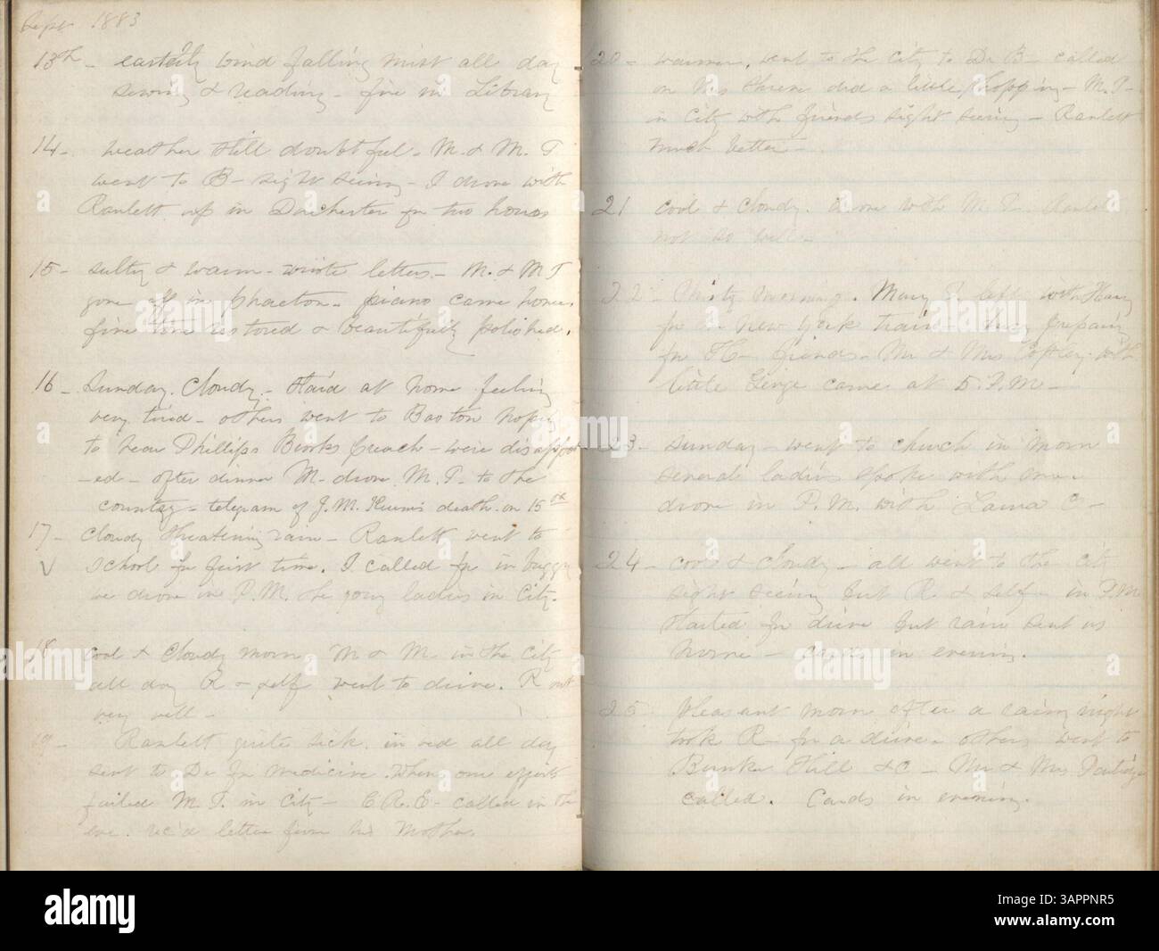This diary spans the years 1850-1885, documenting life in St. Louis ...