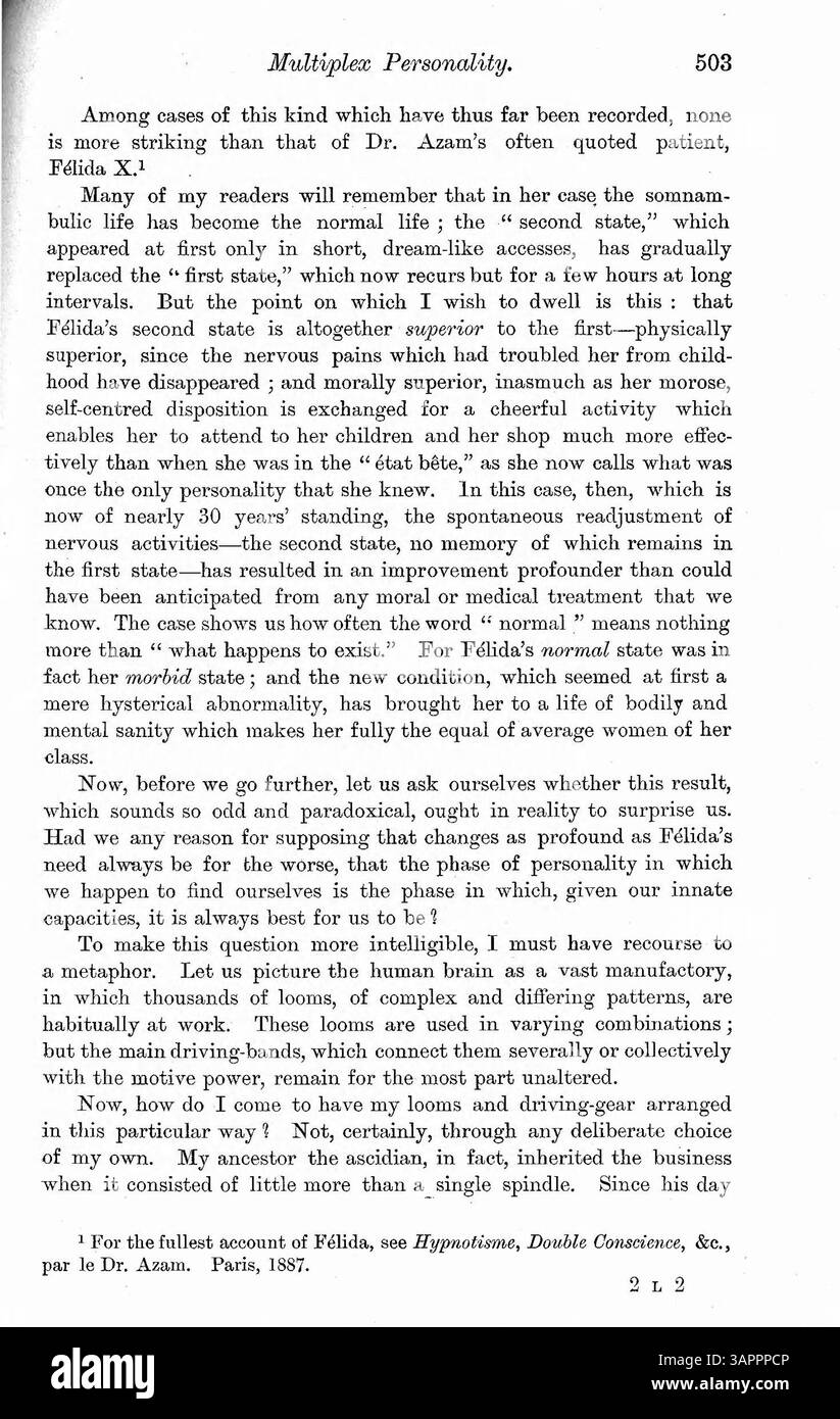Dr. Myers compares two notable cases of multiple personalities: Louis V ...
