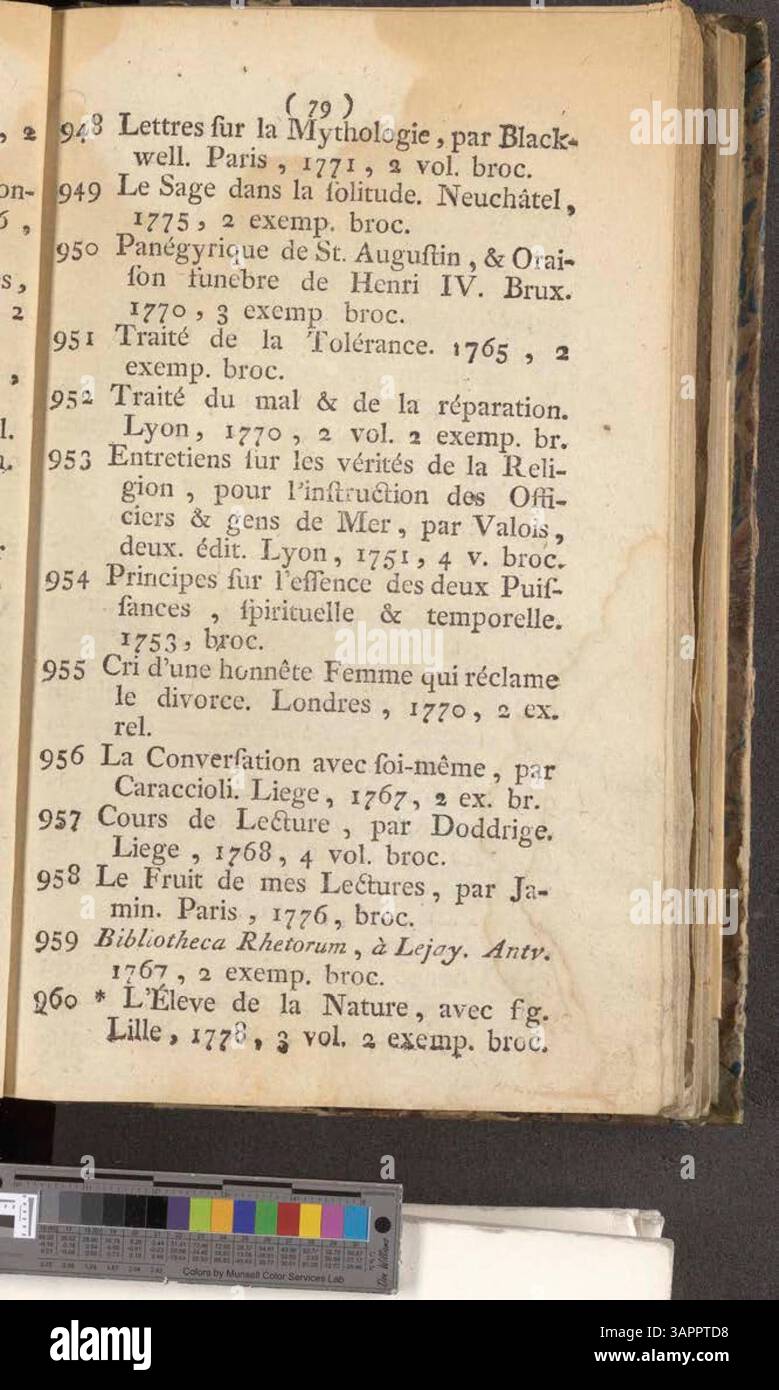 The catalogue, compiled by Jacques-Joseph Delcourt, lists seized books ...