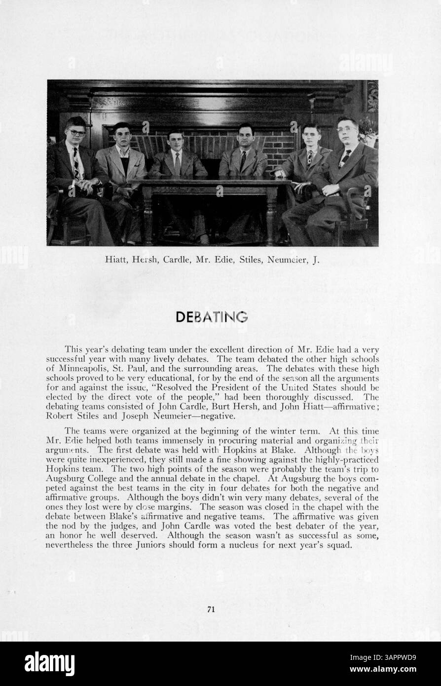 This 1950 yearbook captures school events, athletics, clubs, and ...