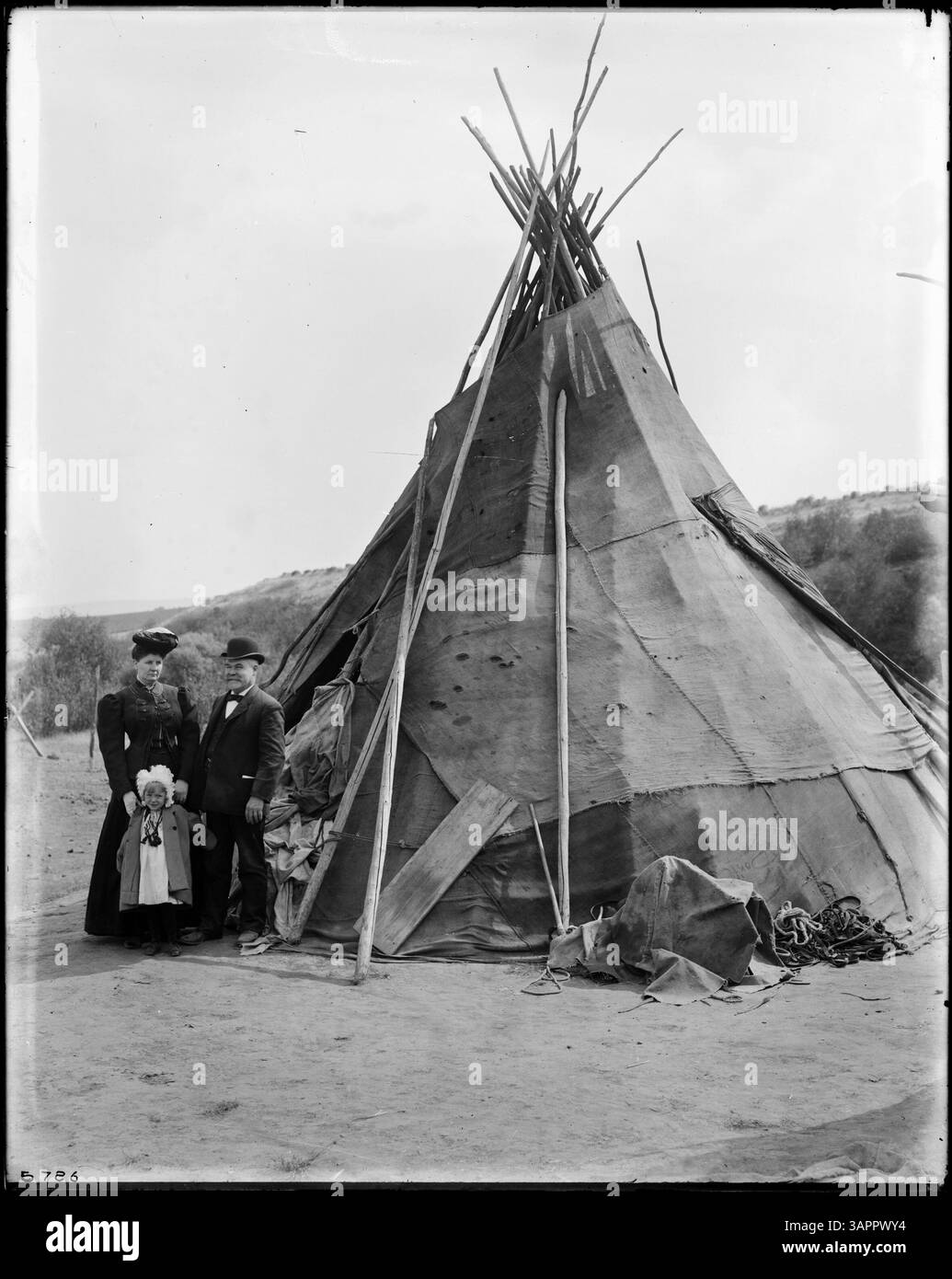 Photograph showing individual Indian camps on the Umatilla Indian ...