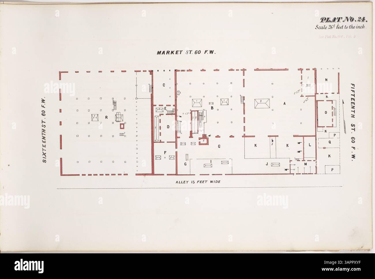 Map showing the location of Market Street Planing Mills, Page 48 from A. Whipple & Co.'s 1872 ...