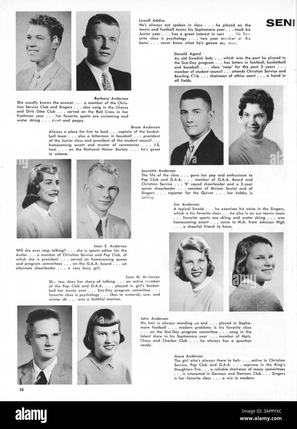 The 1958 Antler yearbook from Minnehaha Academy captures key moments ...