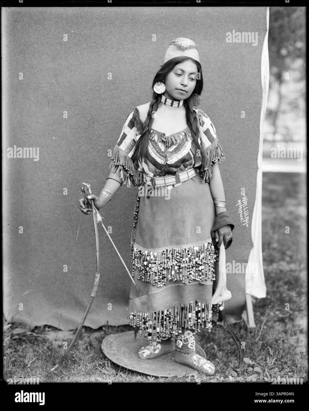 This photograph shows Anna Kash Kash, a Cayuse tribal woman, in ...