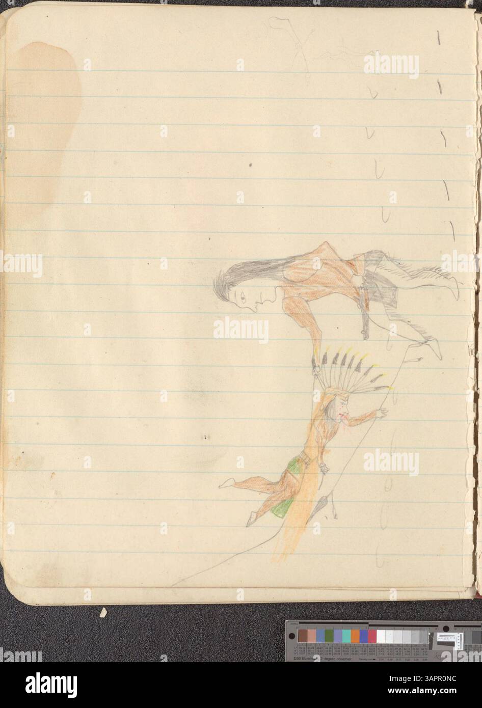 This sketchbook, created by an unknown artist, features scenes ...