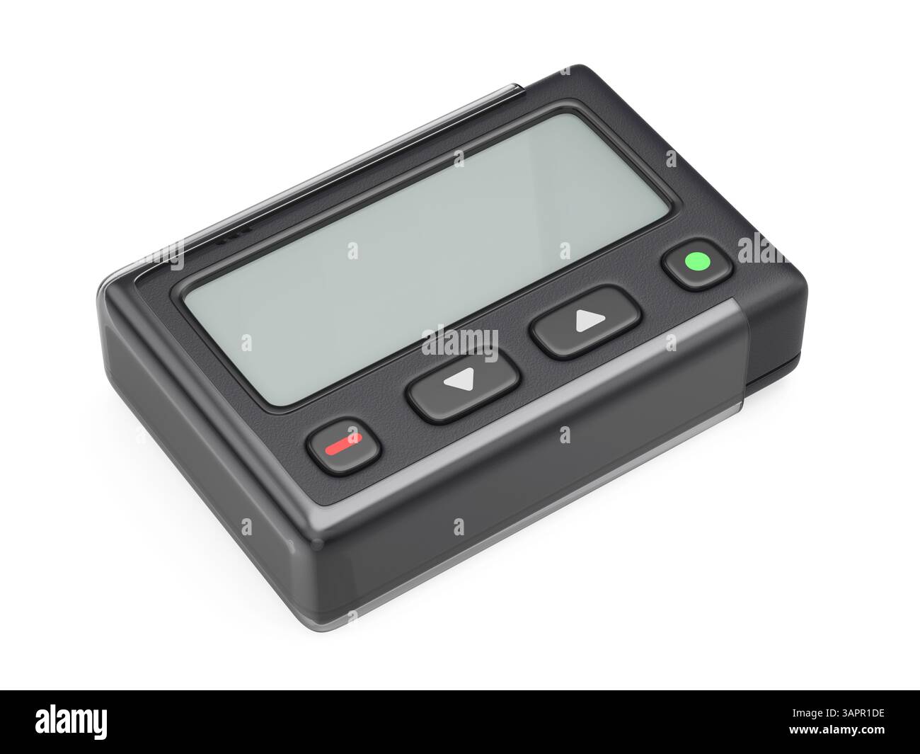 Retro pager on white background Stock Photo - Alamy