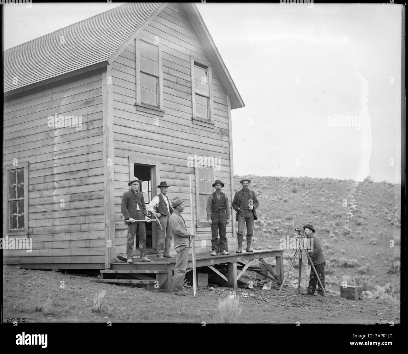 This photograph shows the Oregon King gold mine near Ashwood, Oregon ...