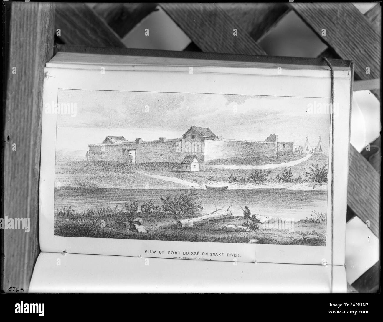 An illustration from Maj. Osborne Cross’s journal depicting a view of ...