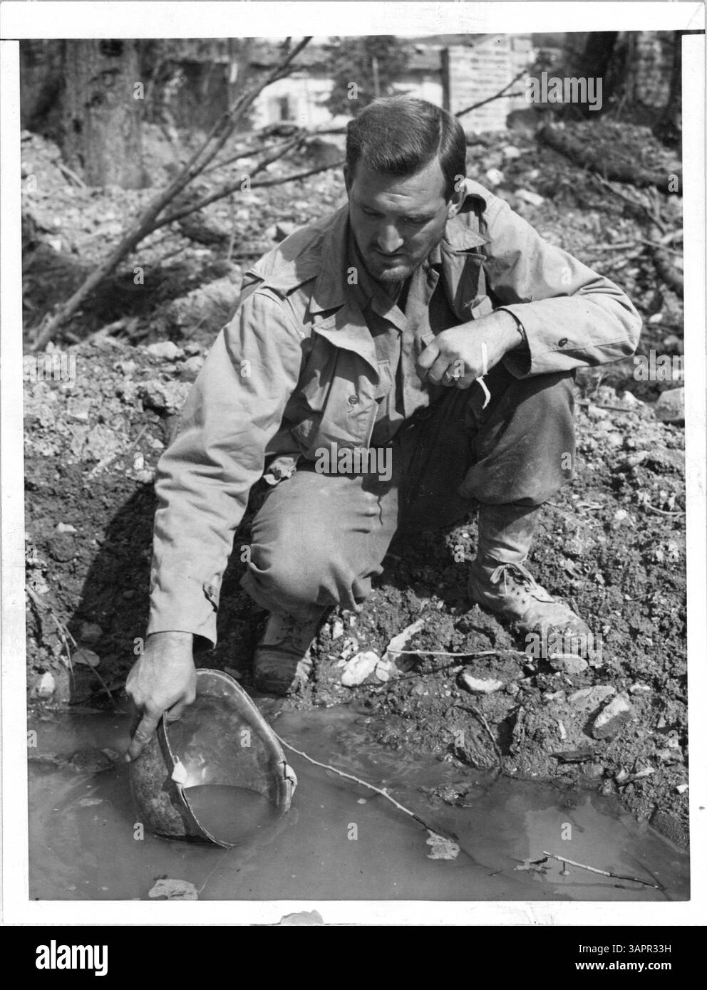 Norbert Martin, a member of the 338th Infantry Regiment, serves on the ...