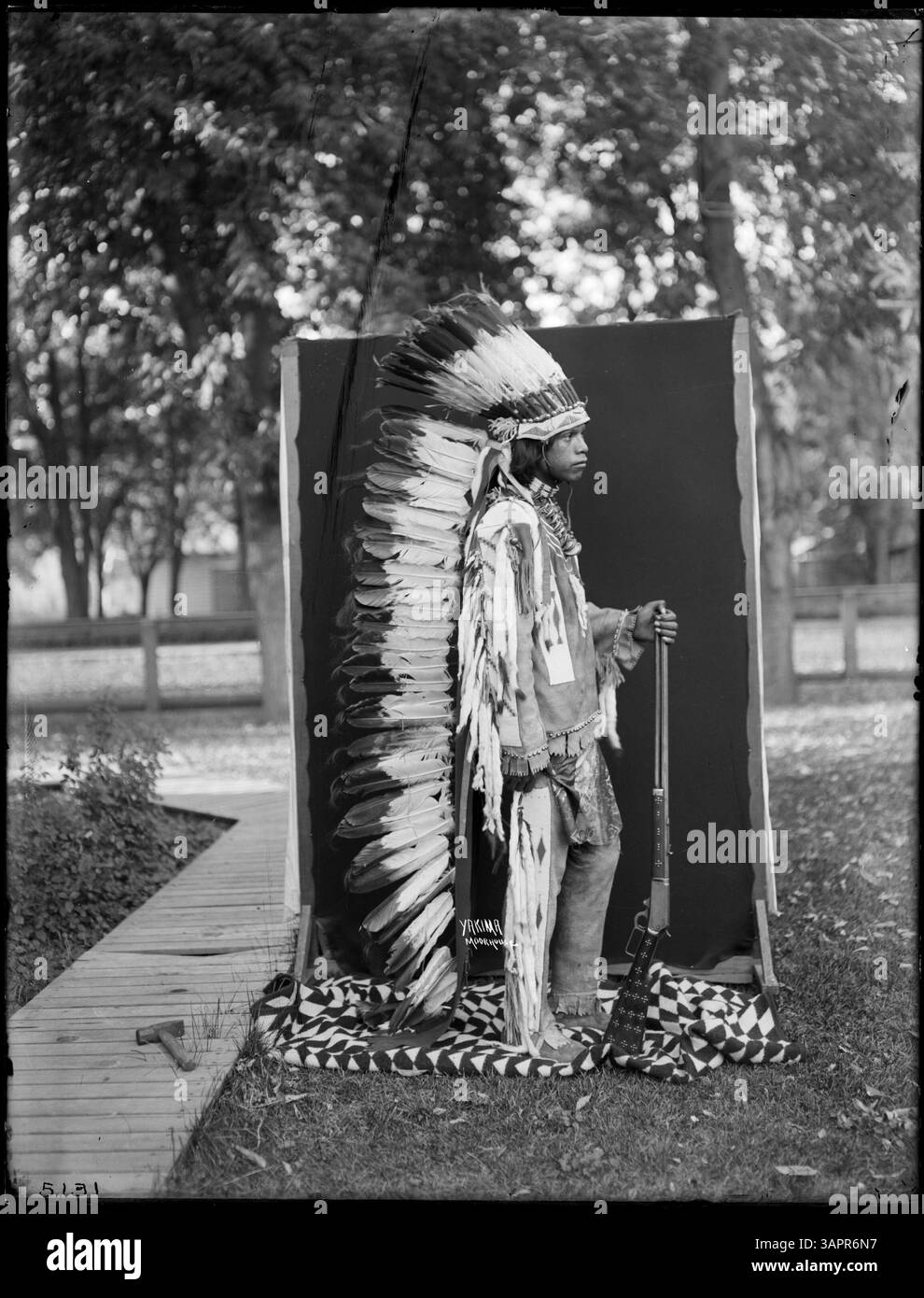 This photograph by Lee Moorhouse features a Yakima Indian in various ...