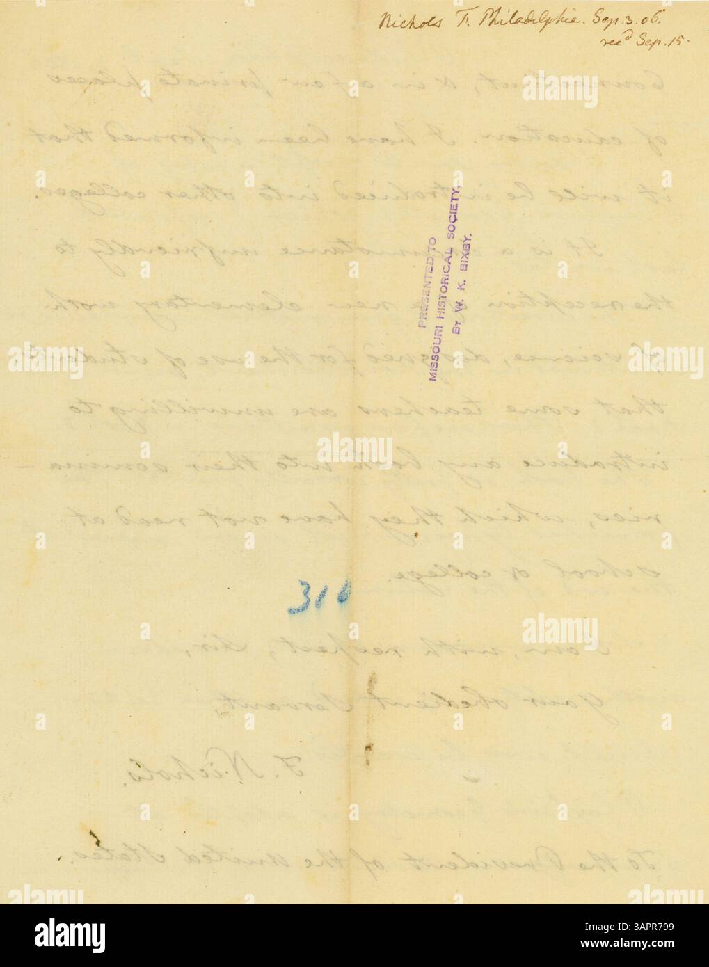 F. Nichols' letter from Philadelphia to Thomas Jefferson offers a copy ...