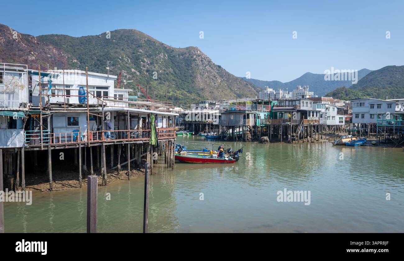 Hong Kong. China- 02.27.2025. A general view of Tai O village, a ...