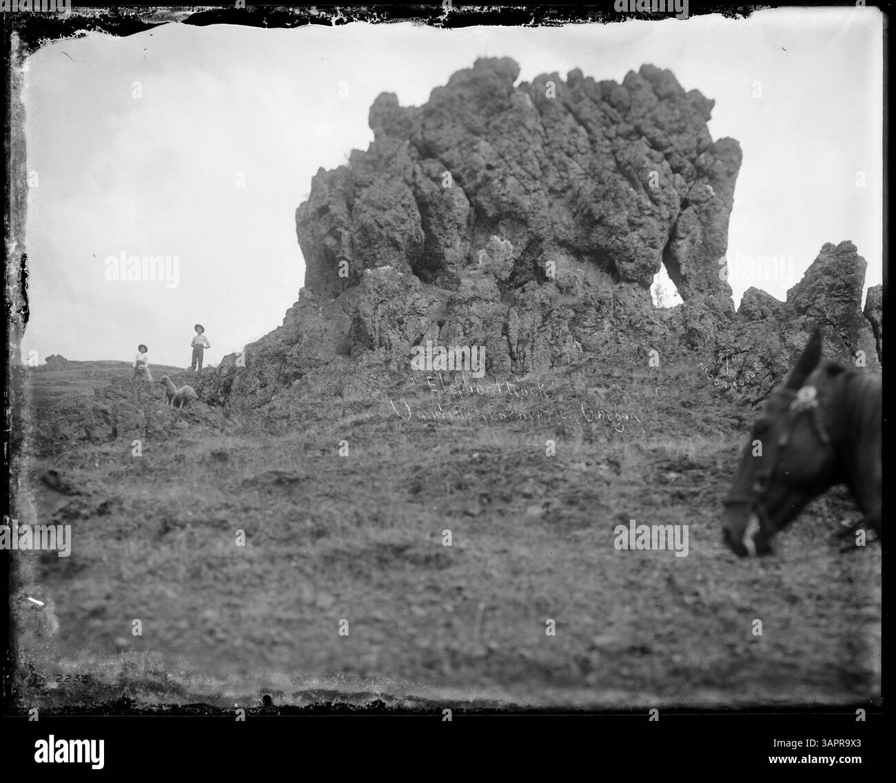 This Lee Moorhouse photograph shows Elephant Rock near Gibbon, Oregon ...