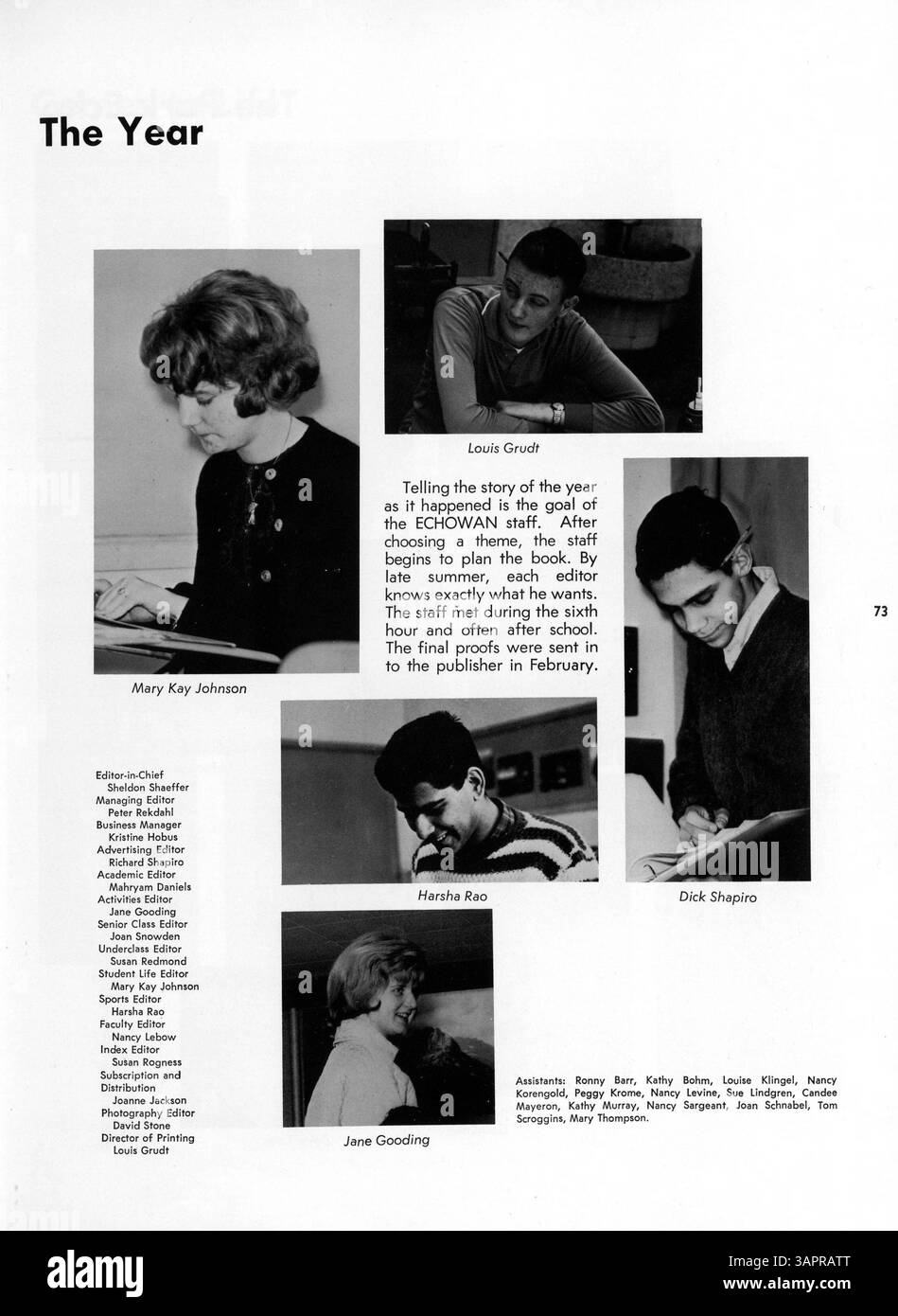 The 1963 St. Louis Park High School Yearbook ('Echowan') captures the ...