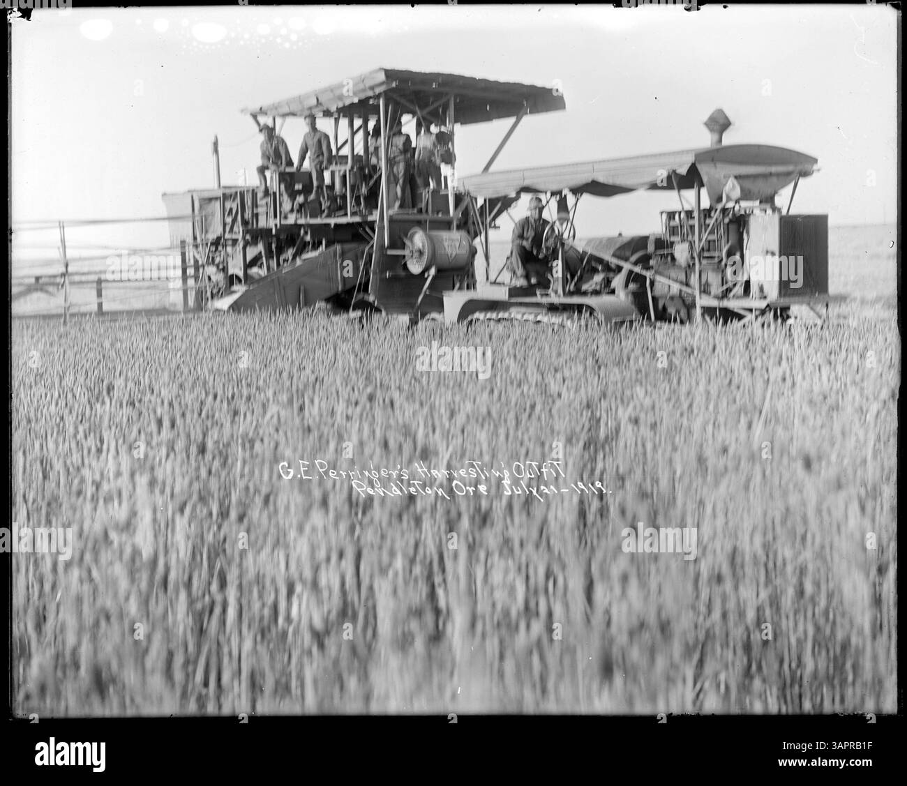 Tractor in operation Black and White Stock Photos & Images - Alamy