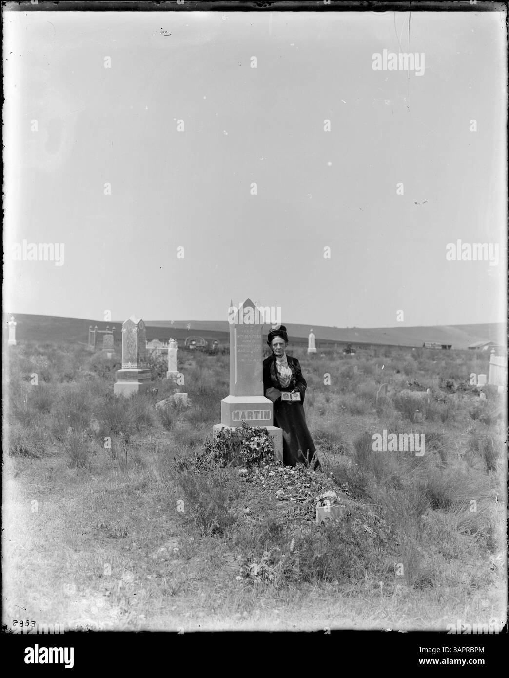 This photograph by Lee Moorhouse depicts the tombstone of Captain ...