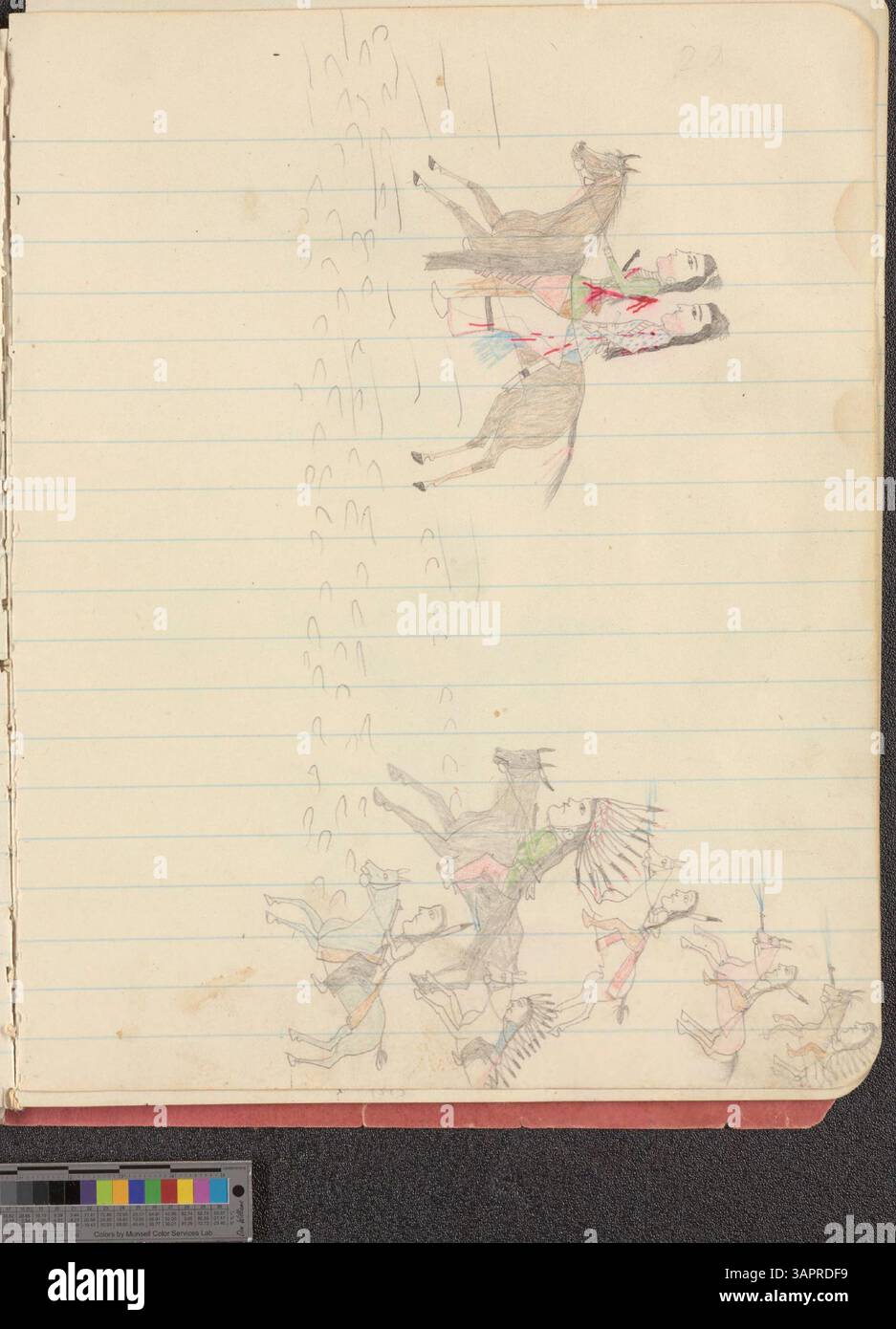 A sketchbook by an unknown artist illustrates Nez Perce and Cayuse ...