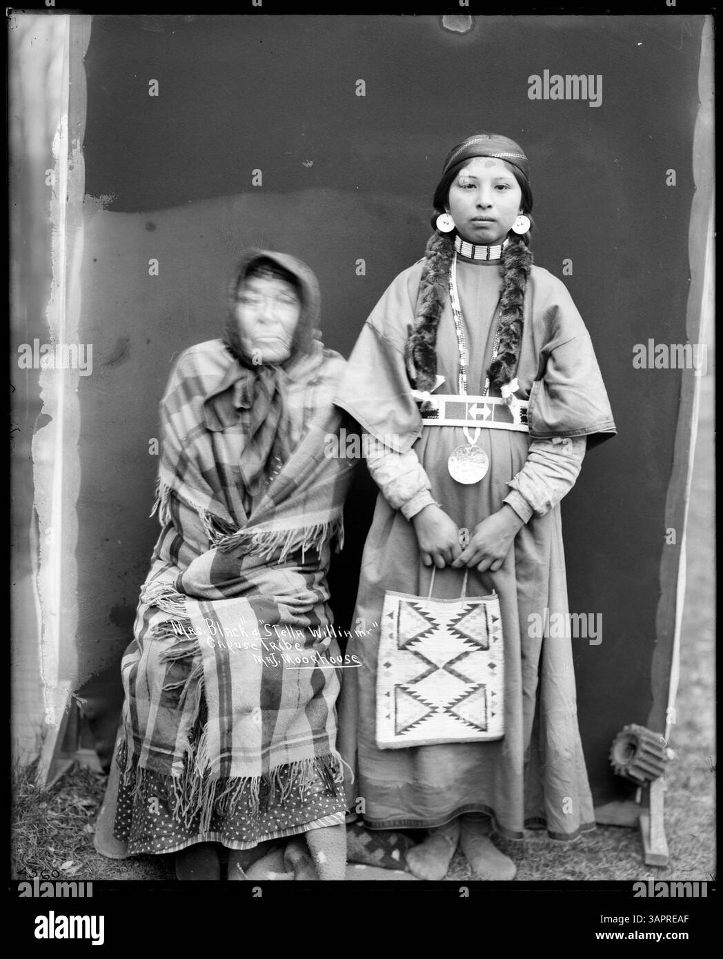 This photograph features two Native American women, Mrs. Black and ...