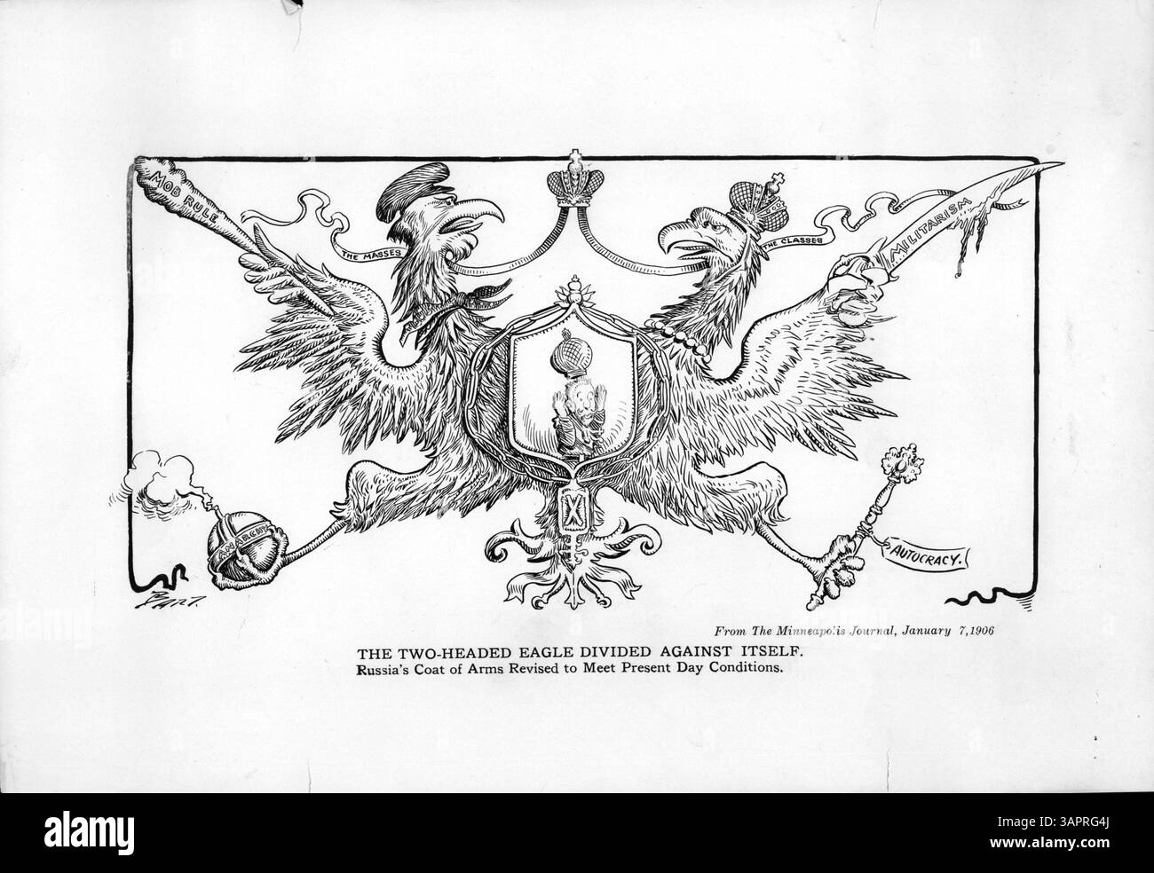 The Two-Headed Eagle, symbolizing Russia's coat of arms, depicts the ...