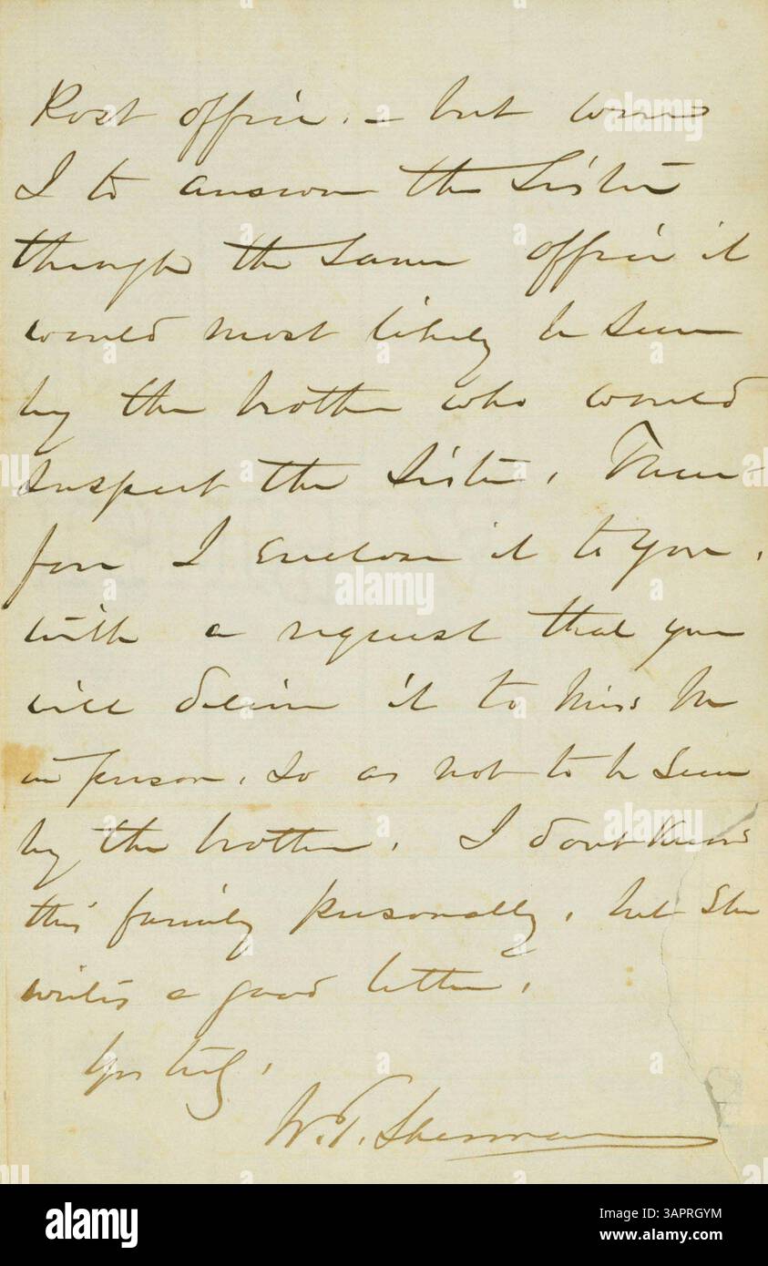 This letter from W.T. Sherman, dated March 3, 1876, directs Lt. J.C ...